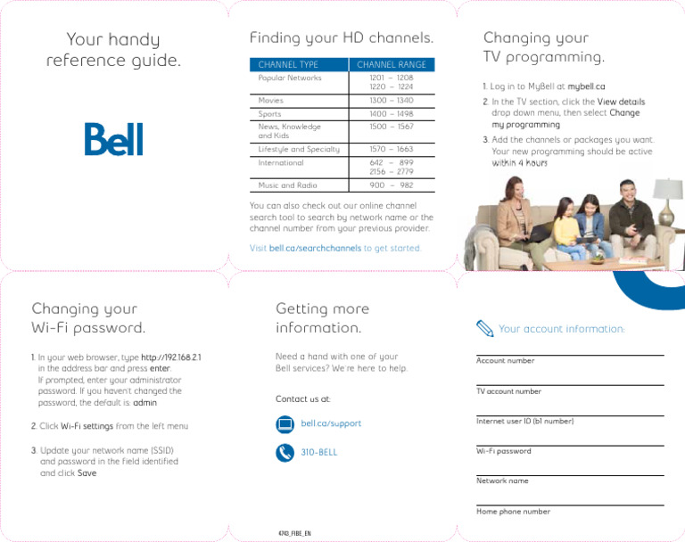 Bell FIBE Reference Guide | PDF | Wi Fi | Cyberspace