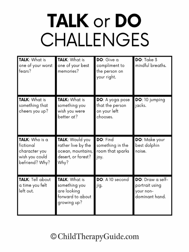 Talk or Do Challenges | PDF