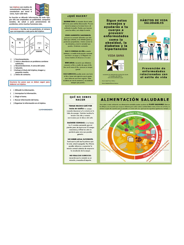triptico saludable | PDF