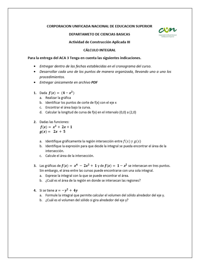 ACA 3. Cálculo Integral | PDF