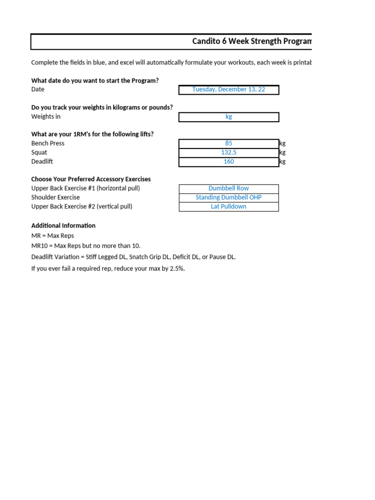 Candito 6 Week Program - 2nd CYCLE | PDF | Management Of Obesity | Weight