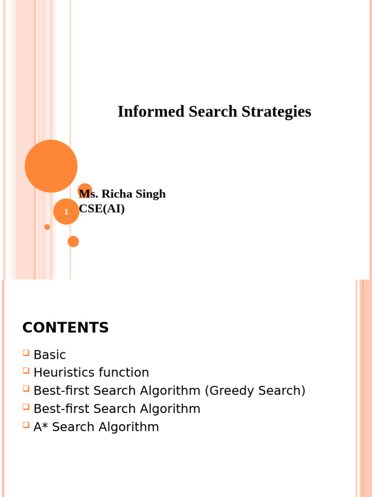 Unit 2 Topic 3 Informed Search Strategies | PDF | Computational Science | Computer Science