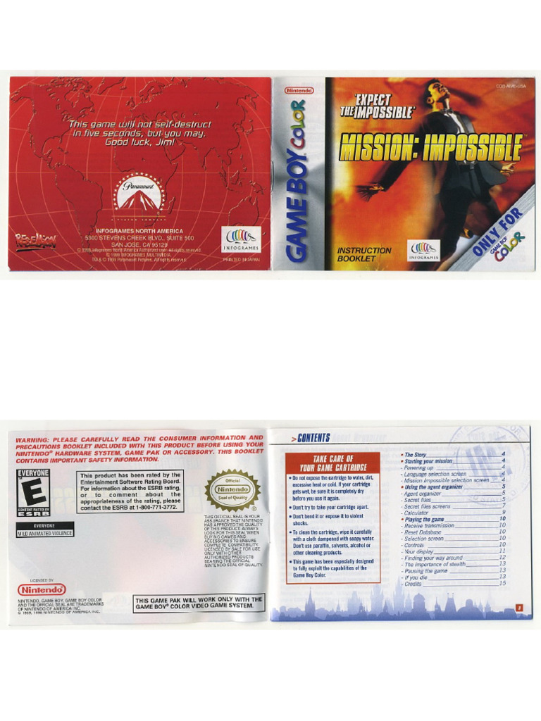 Mission Impossible Game Manual | PDF