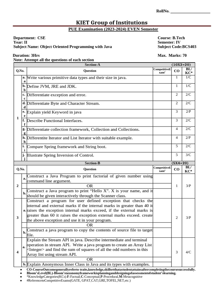 Cse IV Bcs403 Pue | PDF | Method (Computer Programming) | Class ... Cse IV Bcs403 Pue | PDF | Method (Computer Programming) | Class ...