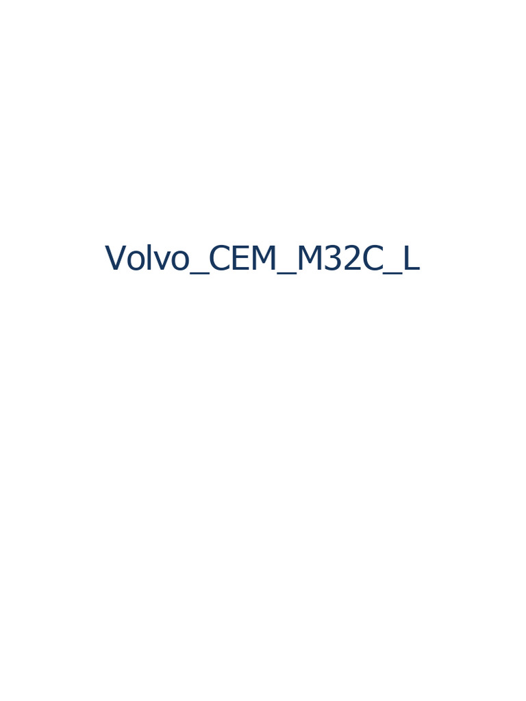 Volvo Cem m32c L | PDF | Flash Memory | Booting