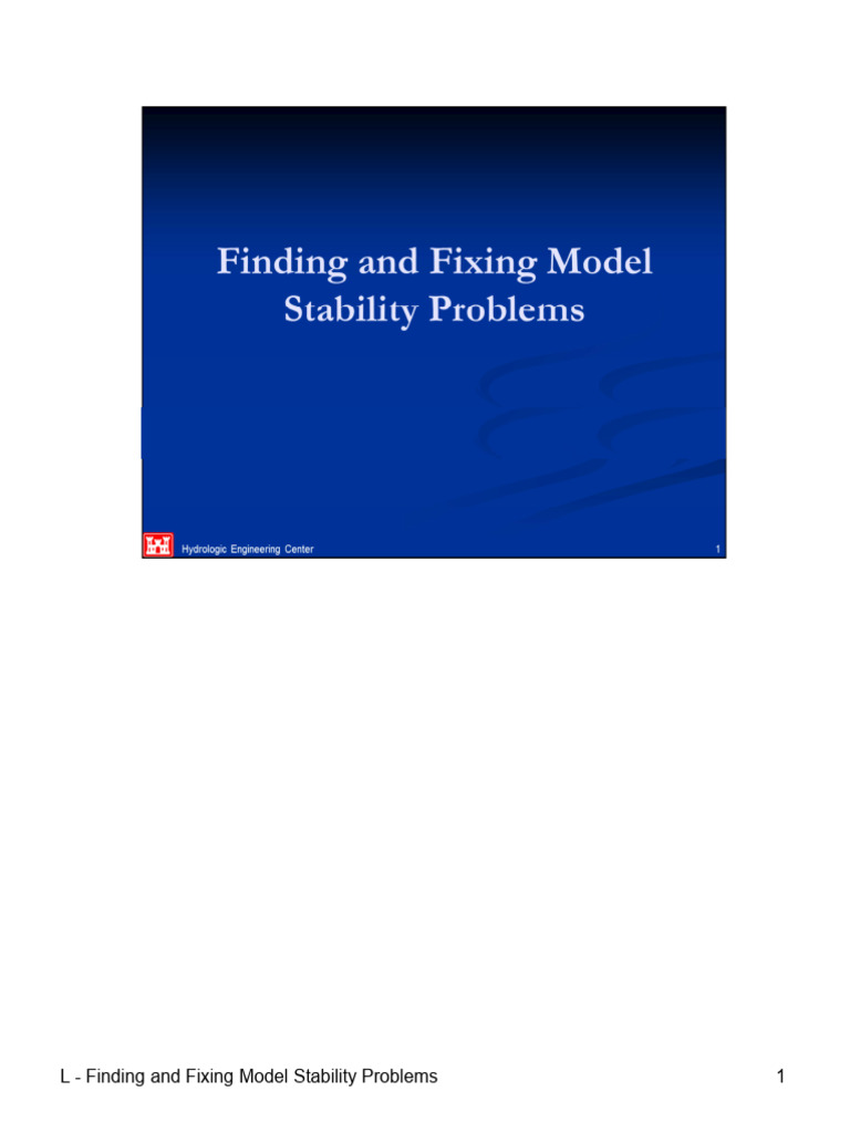 4.2 L Finding and Fixing Model Stability Problems | PDF | Simulation | Dam