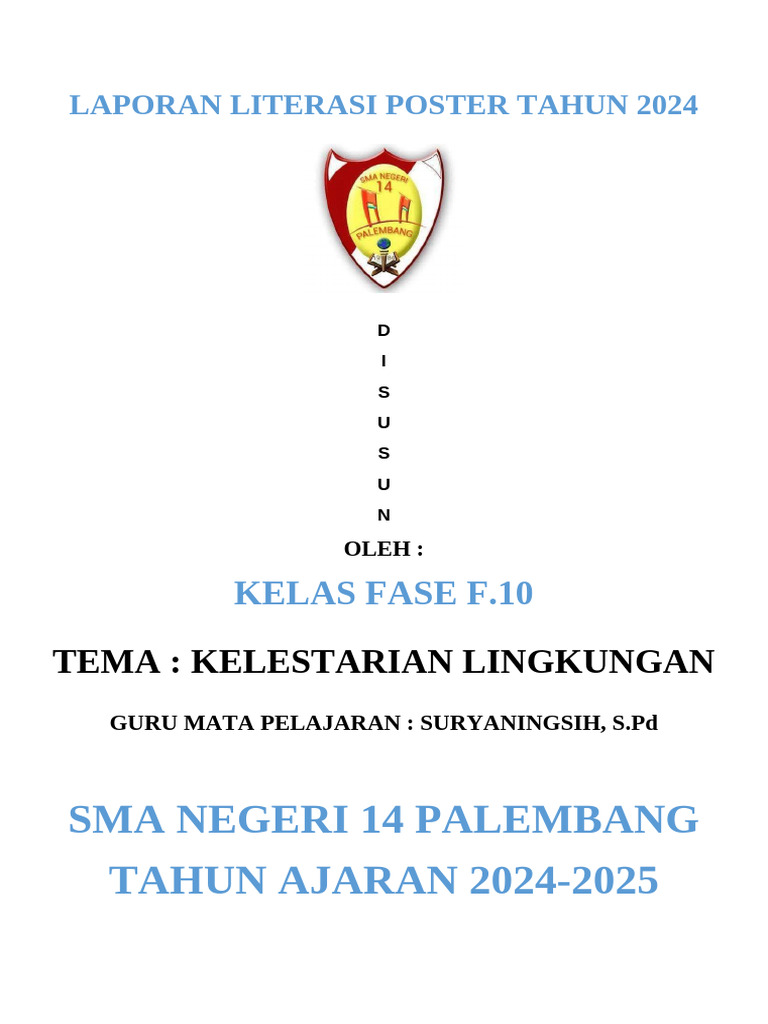 Cover Literasi Poster | PDF