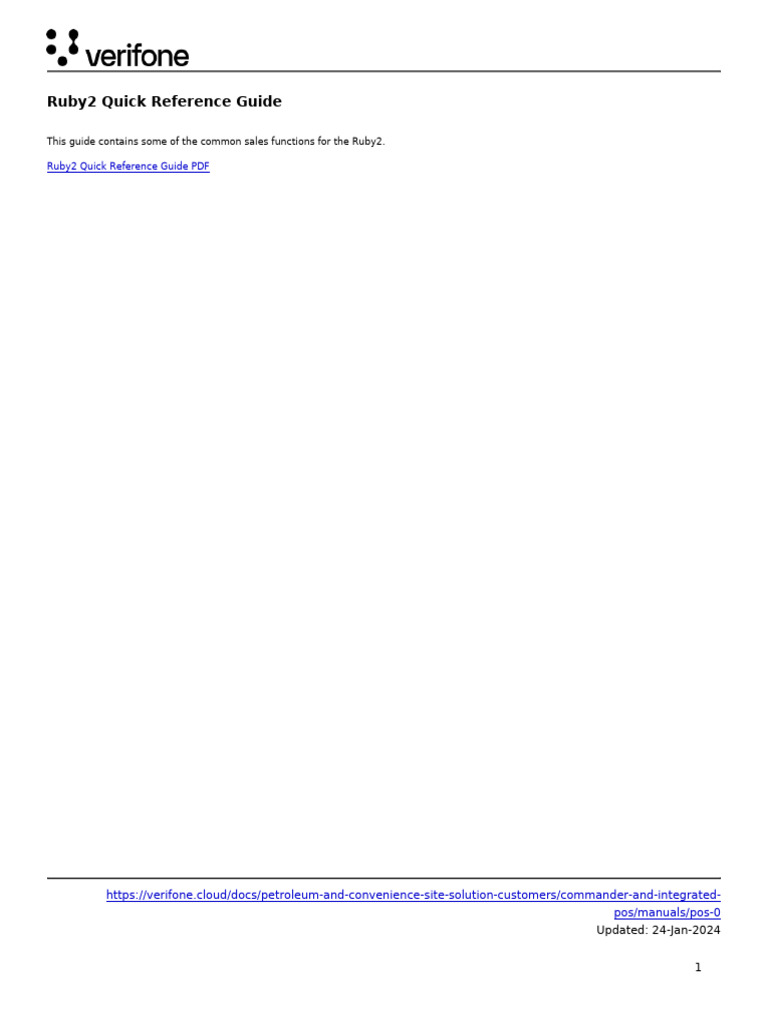 Ruby2 Quick Reference Guide | PDF