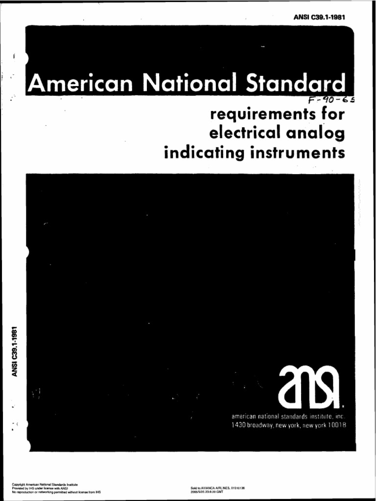 Ansi C39.1-1981 | PDF