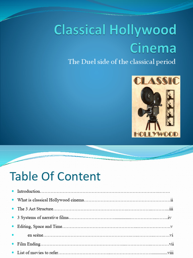 Classical Hollywood Cinema Explained | PDF | Cinematography | Cinema Of ...