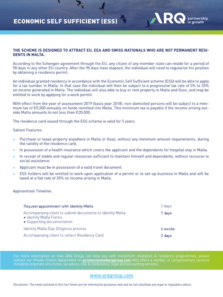 ESS-Fact-Sheet | PDF | Taxes | Malta