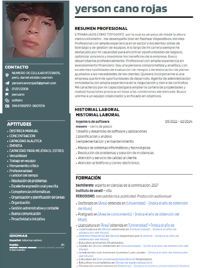 MI CV | PDF