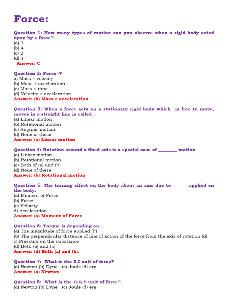 MCQ Iv | PDF | Rotation Around A Fixed Axis | Electromagnetic Radiation
