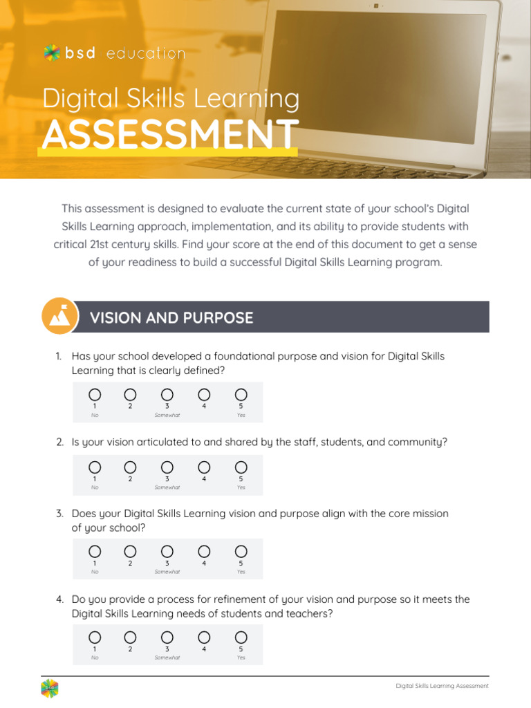 Digital Skills Learning Assessment | PDF | Educational Assessment ...