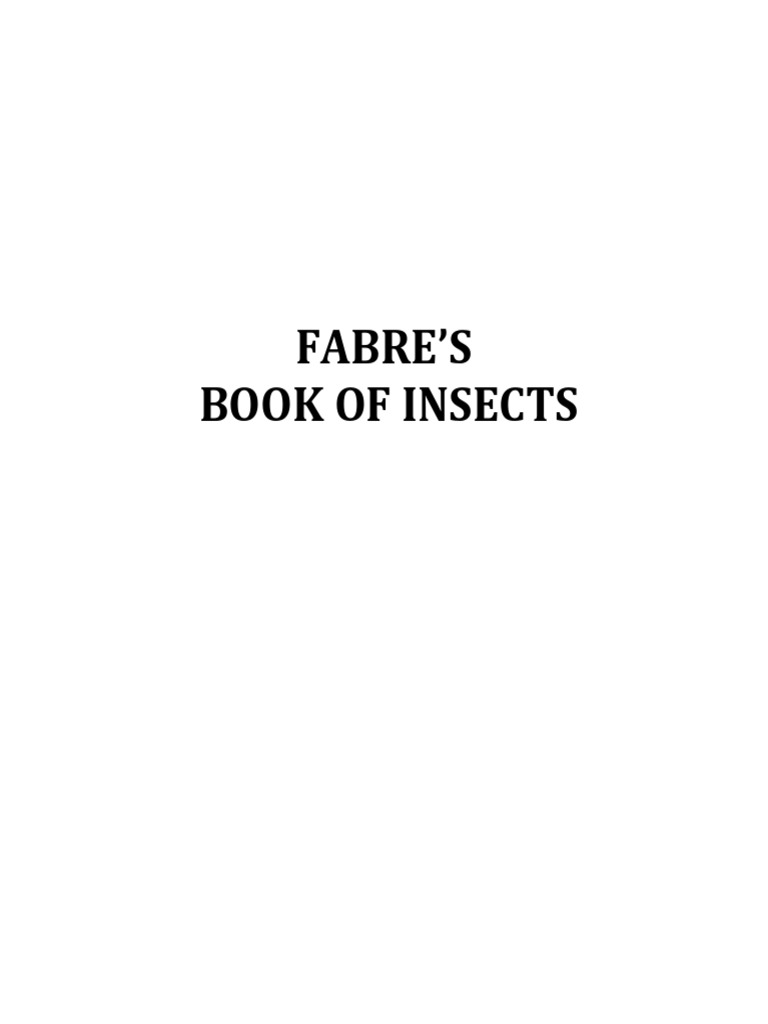 Fabre S Book of Insects | PDF | Beetle | Insects
