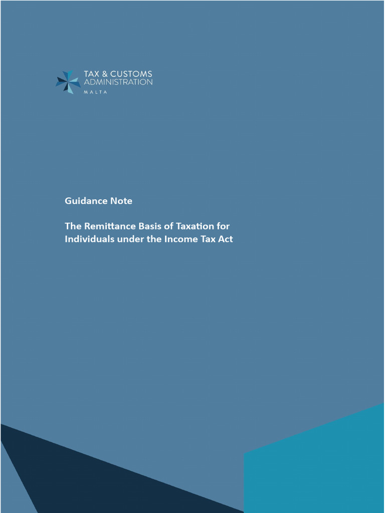 The Remittance Basis of Taxation For Individuals Under The Income Tax ...