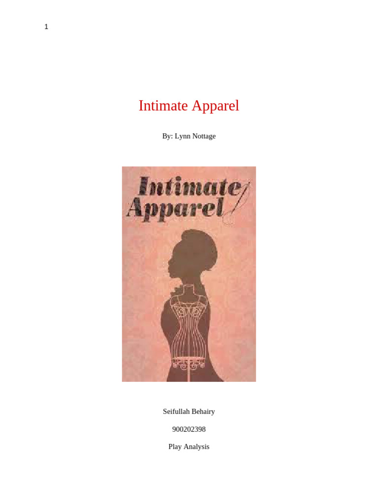 Intimate Apparel Play Analysis | PDF | Clothing