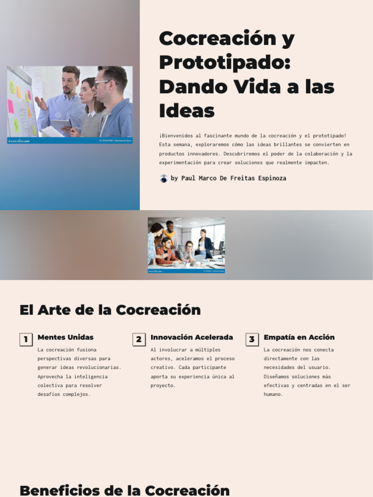 Cocreacion y Prototipado Dando Vida A Las Ideas | PDF | Inteligencia ...