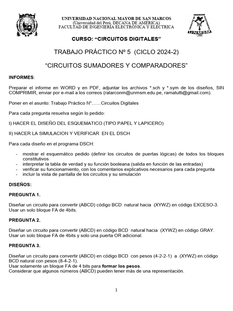 Trab Pract N5 | PDF | Puerta lógica | Aritmética