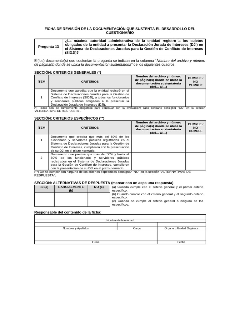 Cumplimiento de la Pregunta 13 sobre DJI | PDF