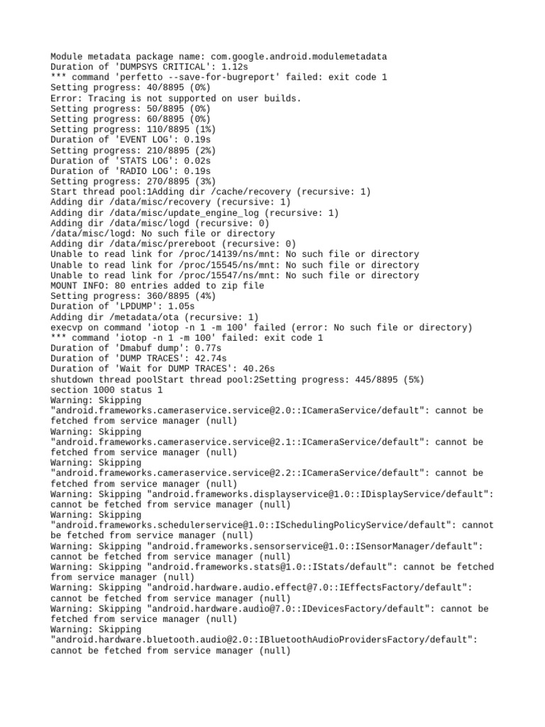 Bugreport LG6n OP SP1A.210812.016 2023 08 08 23 04 10 Dumpstate - Log 15472 | PDF | Computer ...