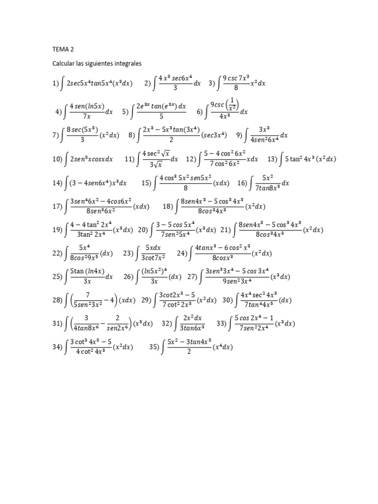 Tarea 2 Unidad 2 Integral | PDF