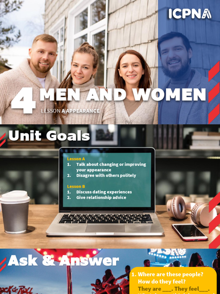 I02 - Unit 04 Men & Women - Lesson A - For Students | PDF | Linguistics | Grammar