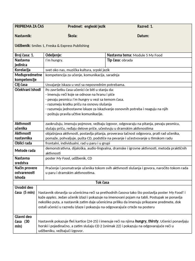 Priprema Za Cas | PDF