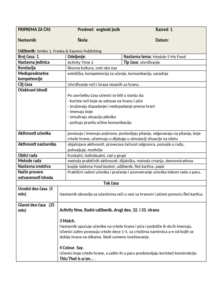 52. Priprema Za Cas | PDF
