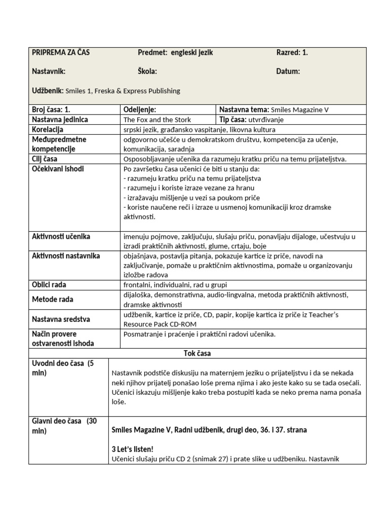 Priprema Za Cas | PDF