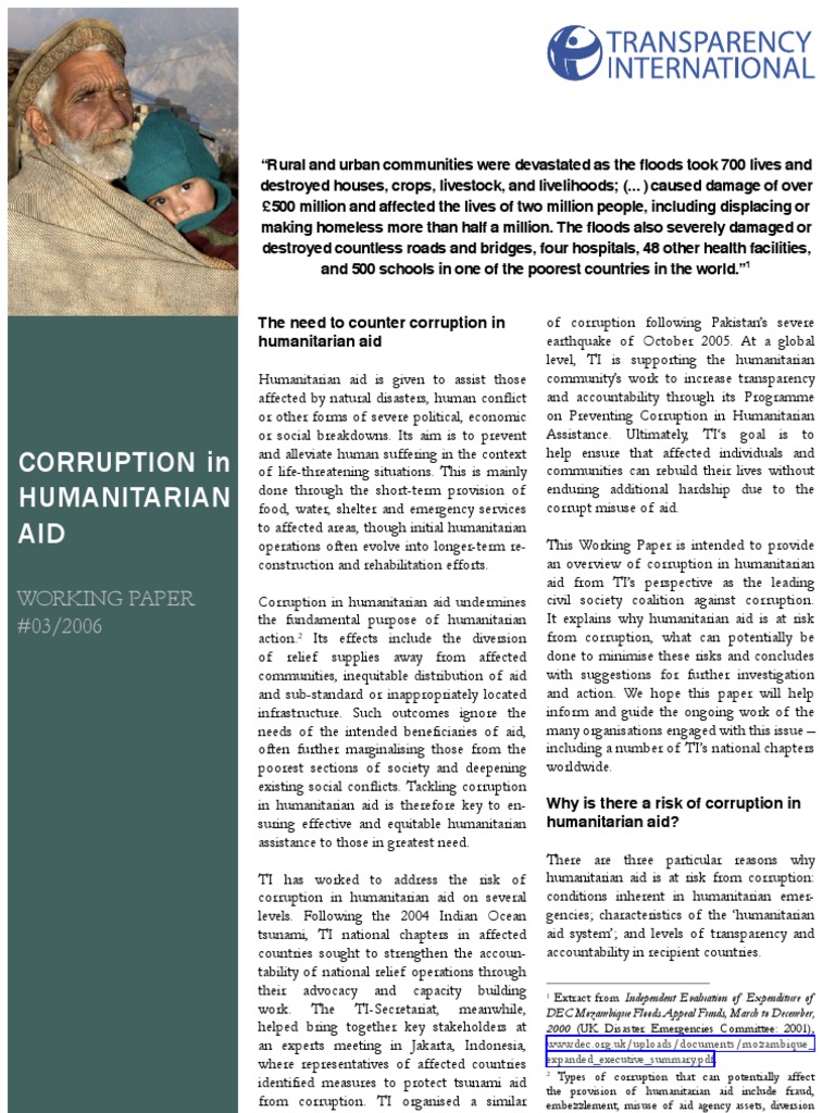 TI - Corruption in Aid | PDF | Aids | Humanitarian Aid
