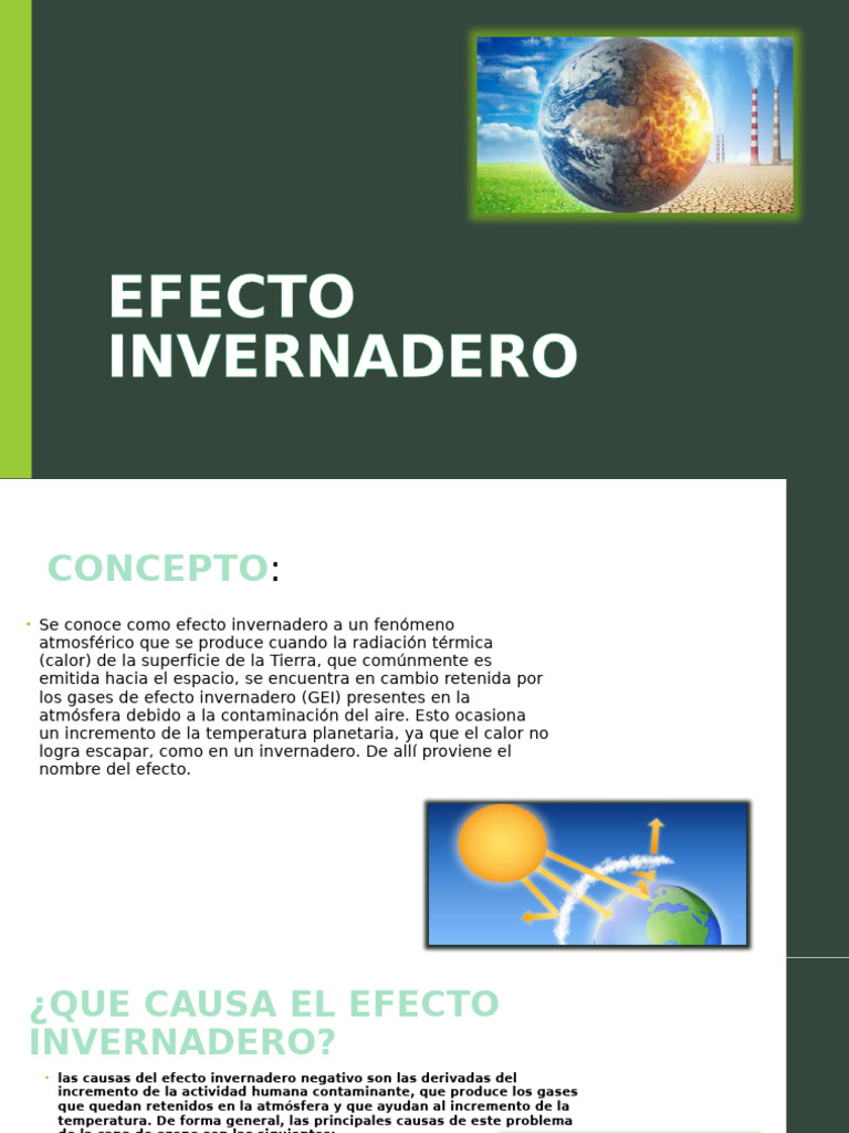 Efecto Invernadero | PDF | Gases de efecto invernadero | Entorno natural