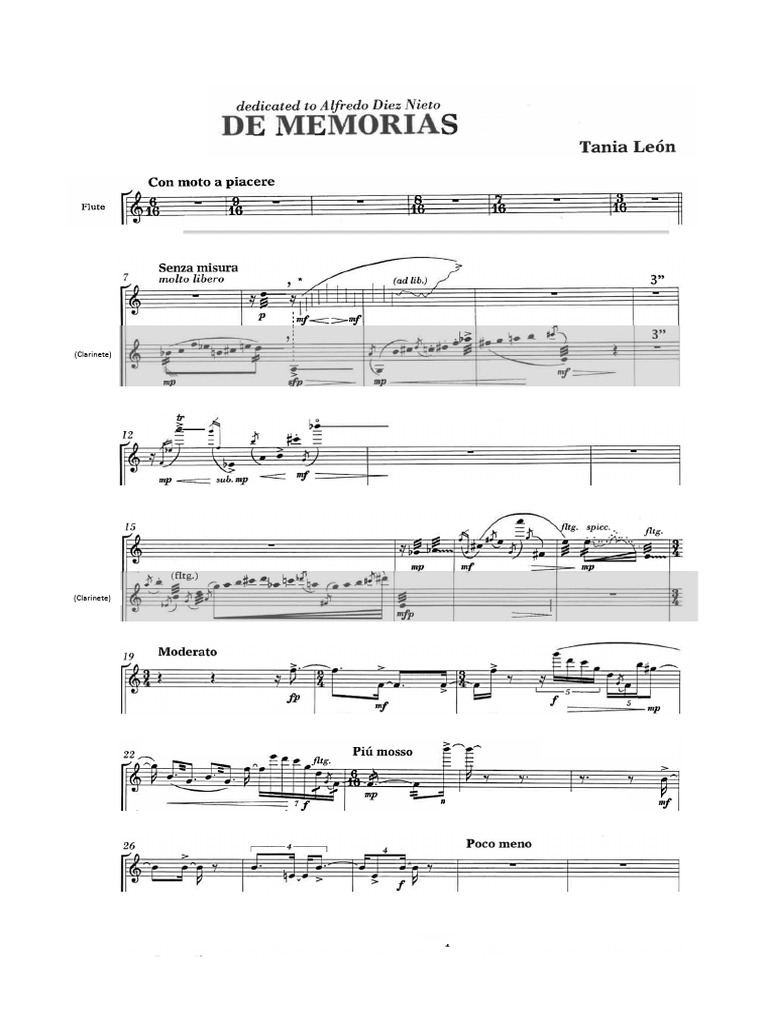 Flauta- Tania Leon | PDF