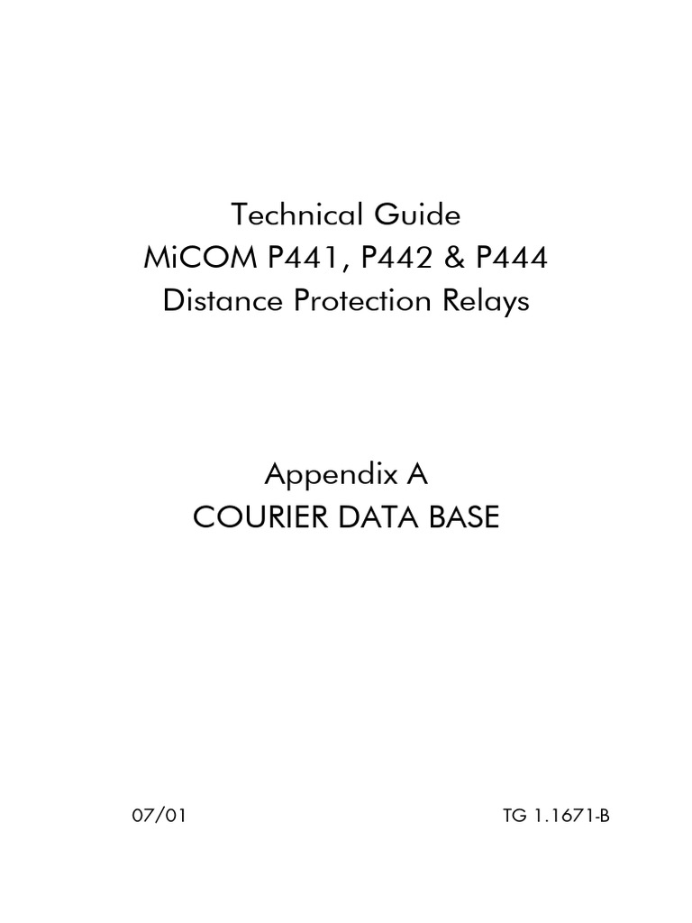 MiCOM P441, P442 & P444 Relay Guide | PDF | Databases | String ...