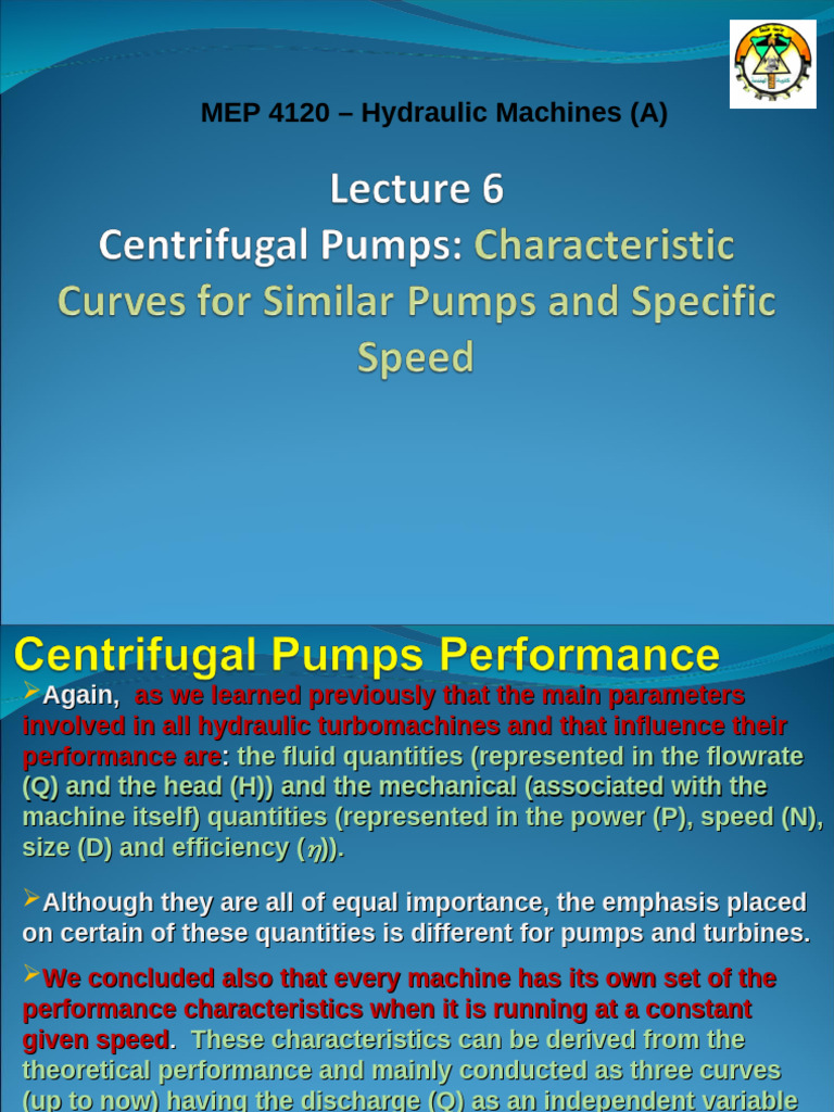 6 - Turbomachinery-Pumps Performance 2 | PDF | Reynolds Number ...
