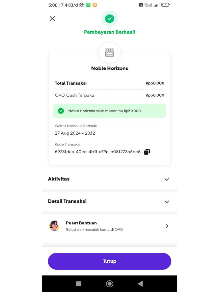 Transaksi Ovo Dengan Qris Toko | PDF
