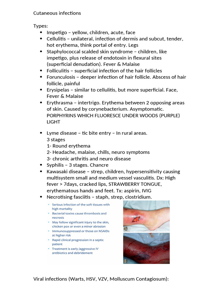 Cutaneous Infections | PDF