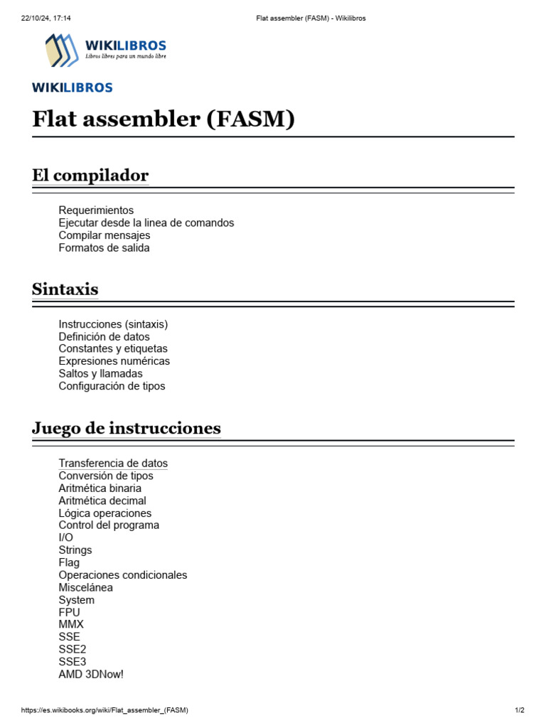 Flat Assembler (FASM) | PDF