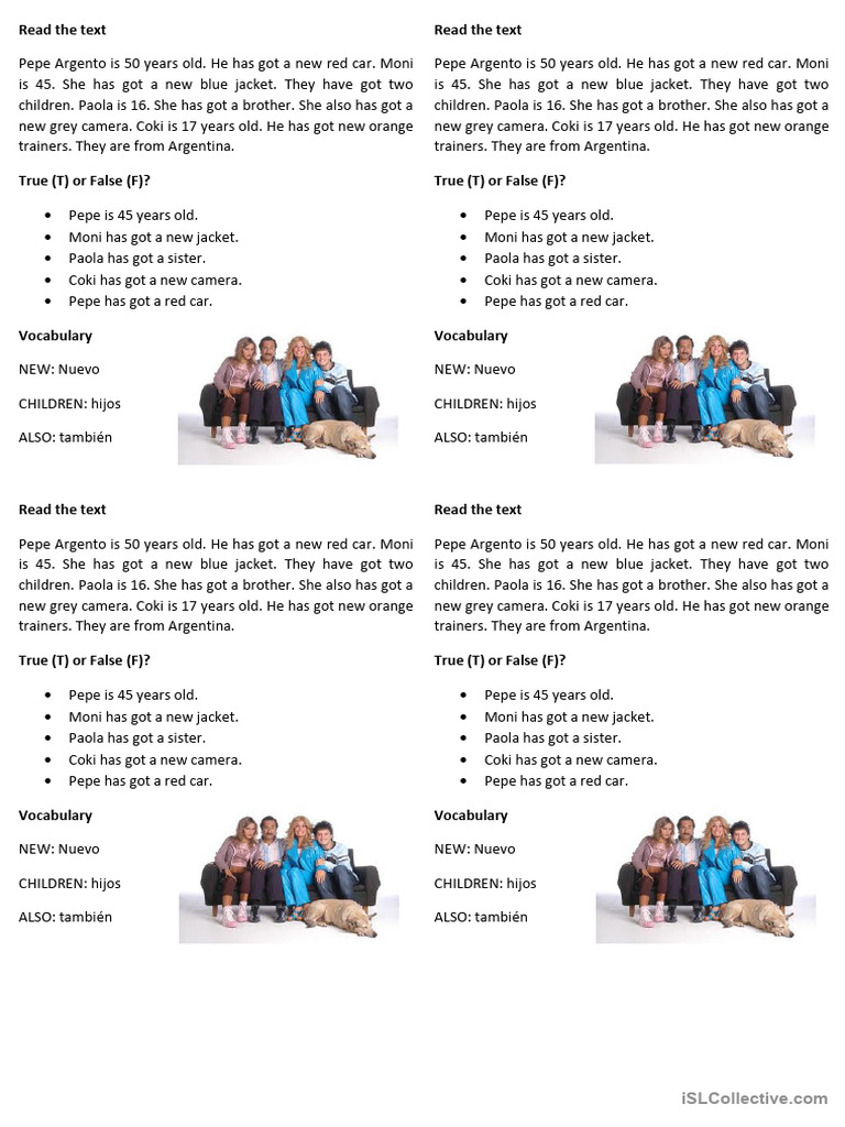 Family Descriptions and Vocabulary Activities | PDF | Bart Simpson ...