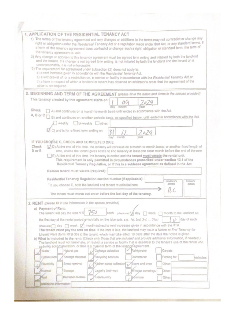 1. Application of the Residential Tenancy Act | PDF