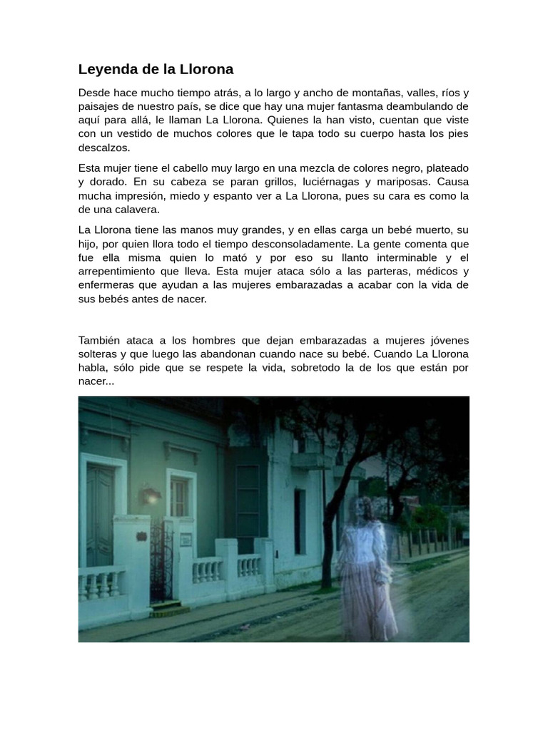 Leyenda de La Llorona | PDF
