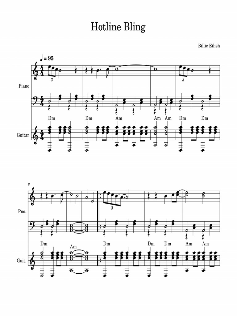 Hotline bling – Billie Eilish (best part) | PDF