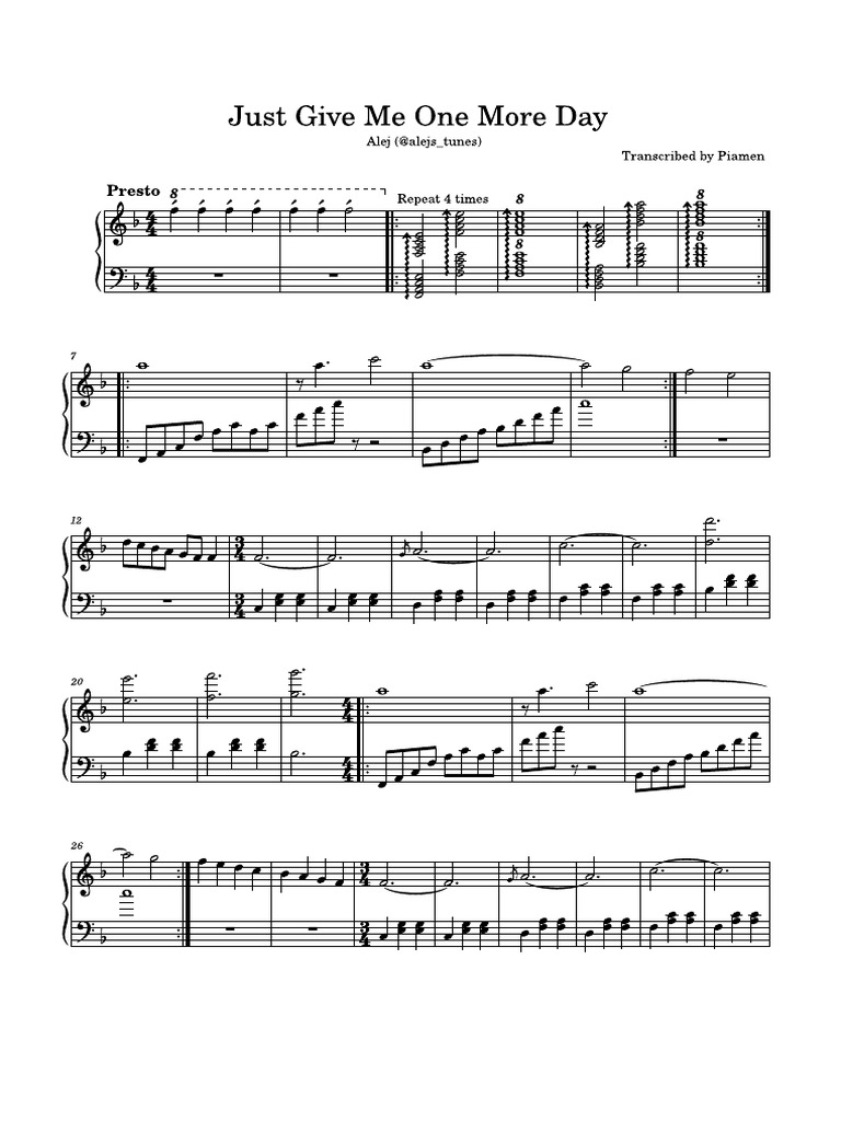 Just Give Me One More Day | PDF