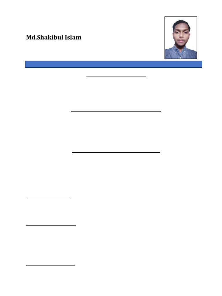 01Resume of Md Shakibul Islam | PDF | Computing 01Resume of Md Shakibul Islam | PDF | Computing