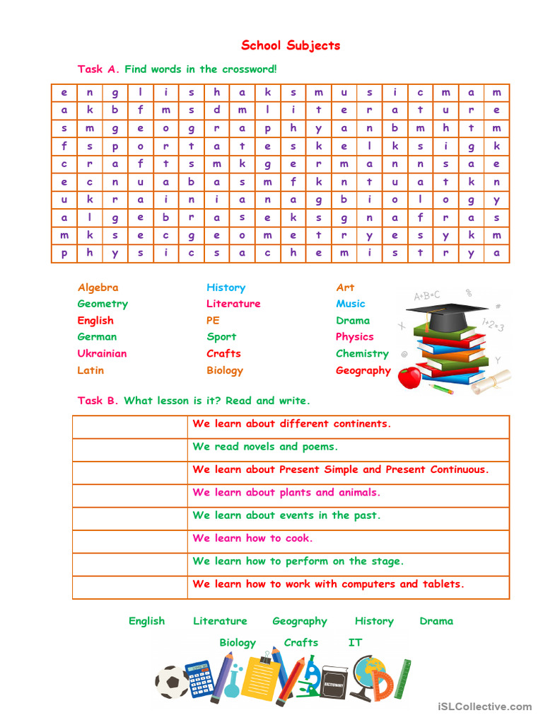 School Life. School Subjects | PDF