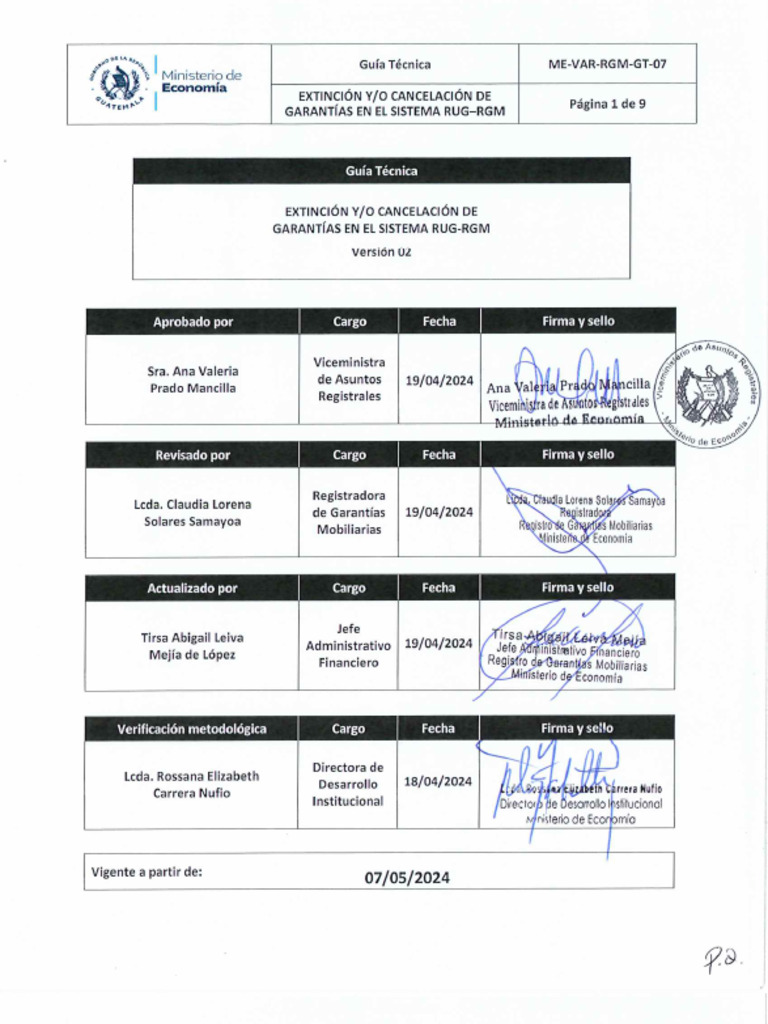 Extincion y Cancelacion Garantias RGM | PDF