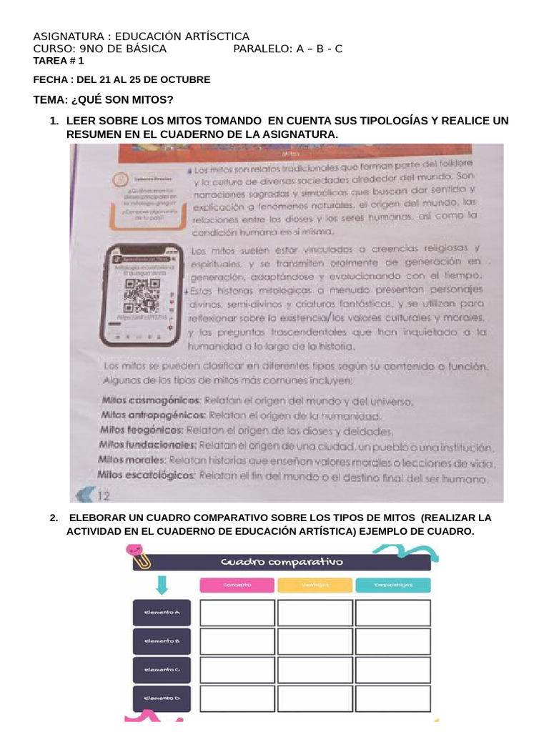 Tareas Para 9no de Básica a-b-c | PDF