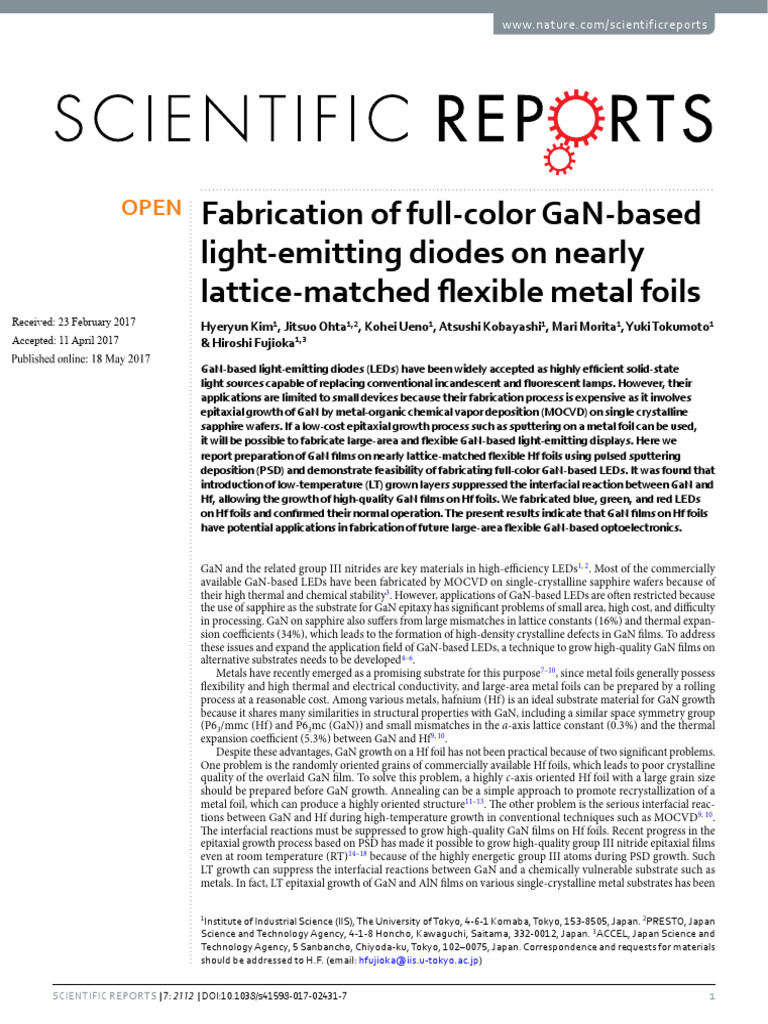 Research Paper 3 | PDF | Light Emitting Diode | Epitaxy