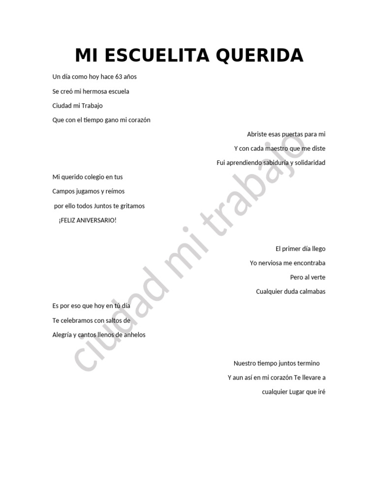 Mi Escuelita Querida | PDF