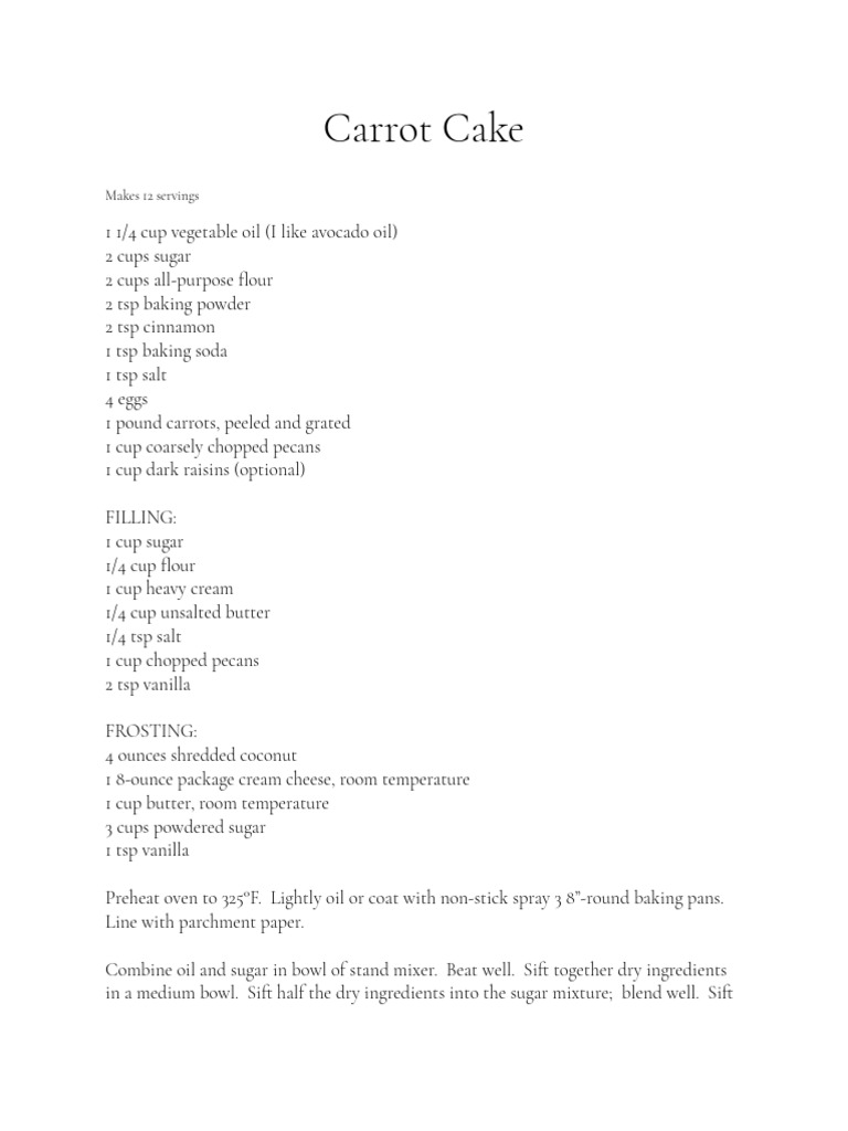 Carrot Cake | PDF